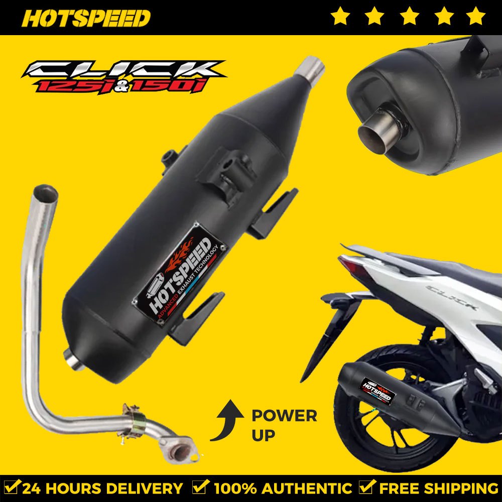 HOTSPEED Pipe Muffler V3 Set For Click 125i 150i Power Pipes With ...