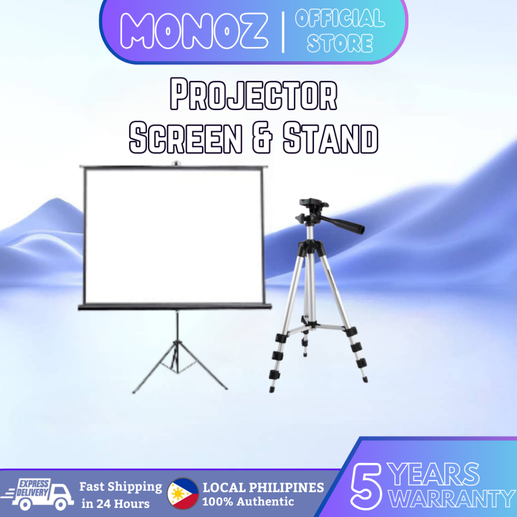 2025 Monoz Projector Stand & Screen | Shopee Philippines