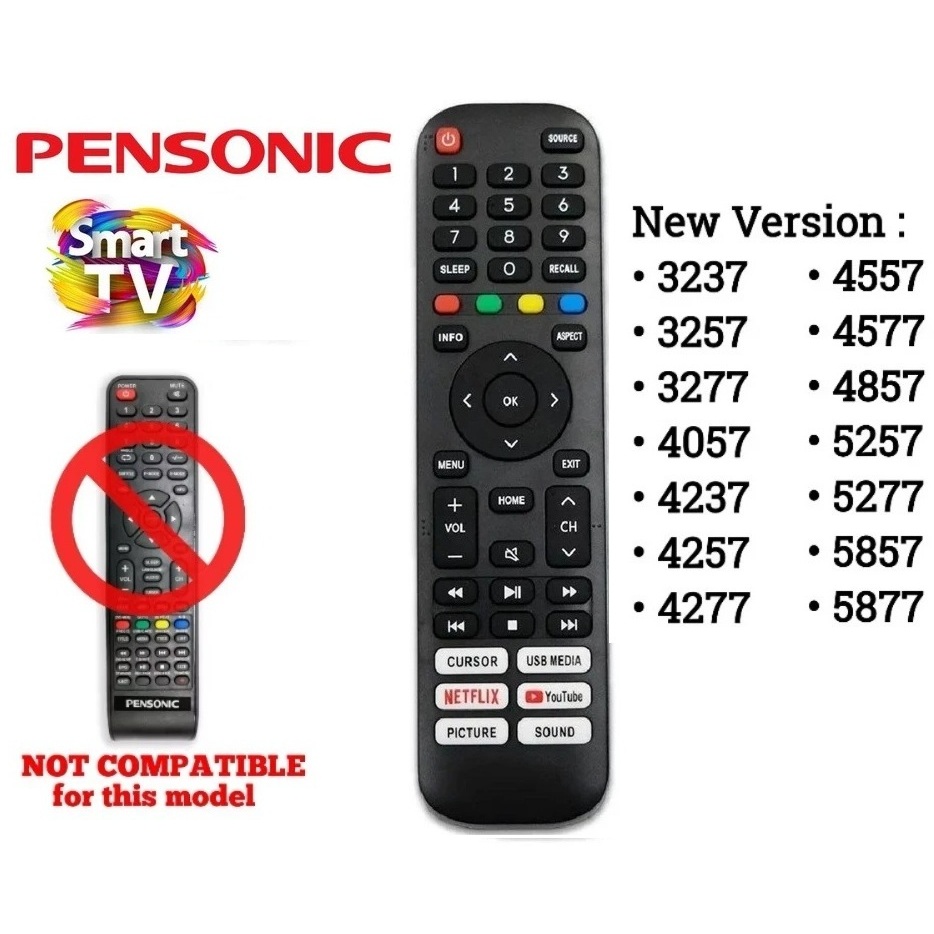 IMAX Pensonic Astron LED Smart TV Remote Control Compatible For 4237 ...