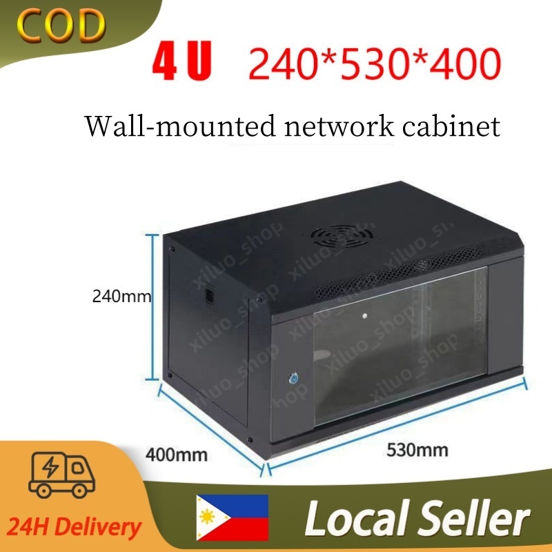 4U Data Cabinet Network server rack Cabinet Wall-mounted Monitoring ...