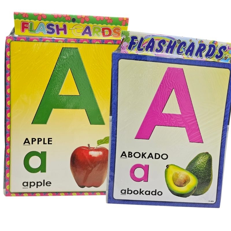 Flash Card English/ Filipino Alphabet Jumbo Size 8.5"x11" | Shopee ...