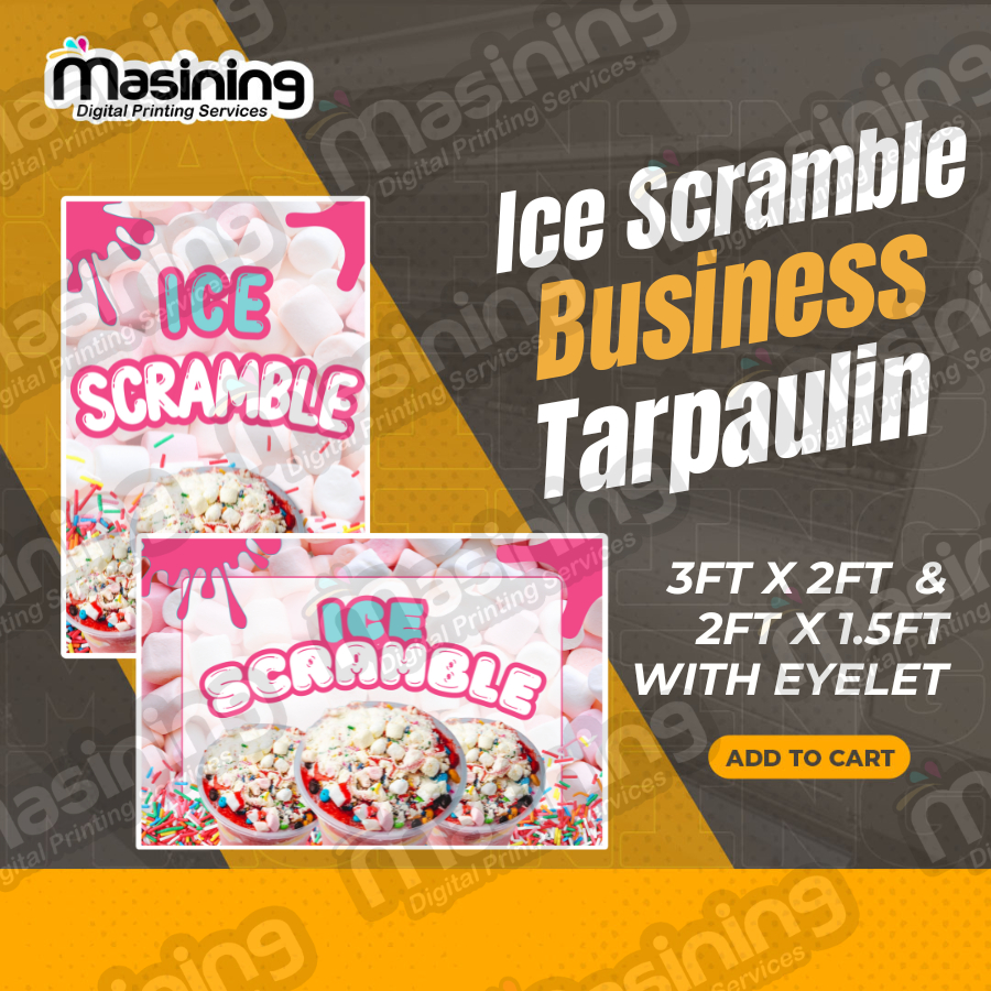 Ice Scramble Business Tarpaulin Signage | Shopee Philippines