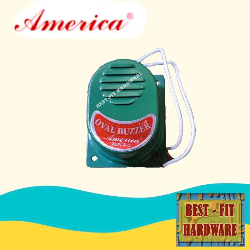 AMERICA OVAL METALLIC BUZZER TYPE - AC 220V w/ SCREWS INCLUDED | Shopee ...