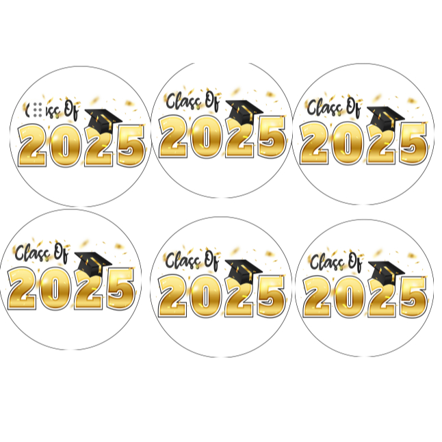 6pcs 2025 Graduation Logo Ready Made logo Garland logo hand cut ...