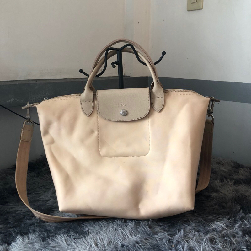 Long champ le pliage in cream | Shopee Philippines