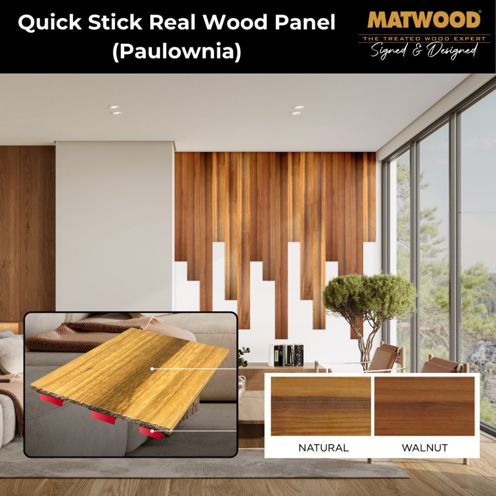 Matimco Matwood Quick Stick Wood Panels (Paulownia) | Shopee Philippines