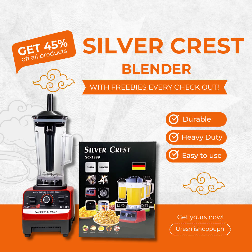 Silver Crest Multifunction Blender Heavy Duty High Power Grinder Mixer Smoothie Machine Ice ...