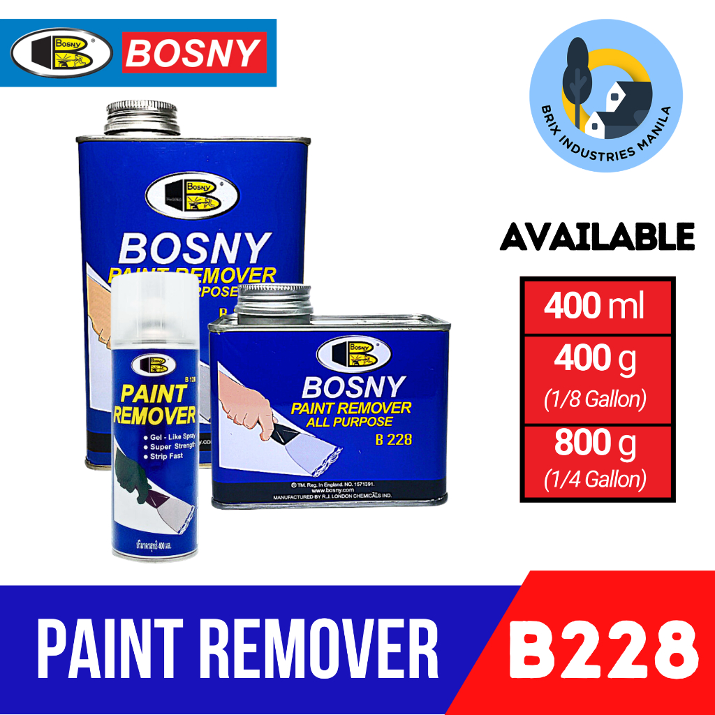 Bosny Paint Remover 400ml Gel Spray Type, 400g and 800g | Shopee ...