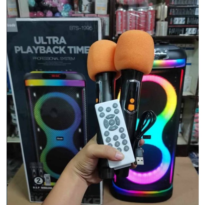 FREE USB 2GB Speaker BTS-1995 Brodu Dual 10 inch Bluetooth Speaker with ...