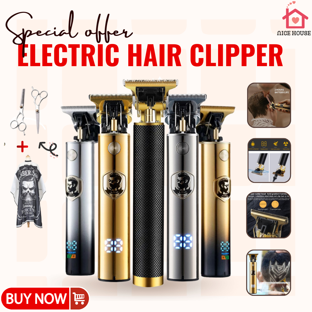 Electric Hair Clipper Trimmer USB Rechargeable Razor Clipper Shaver ...