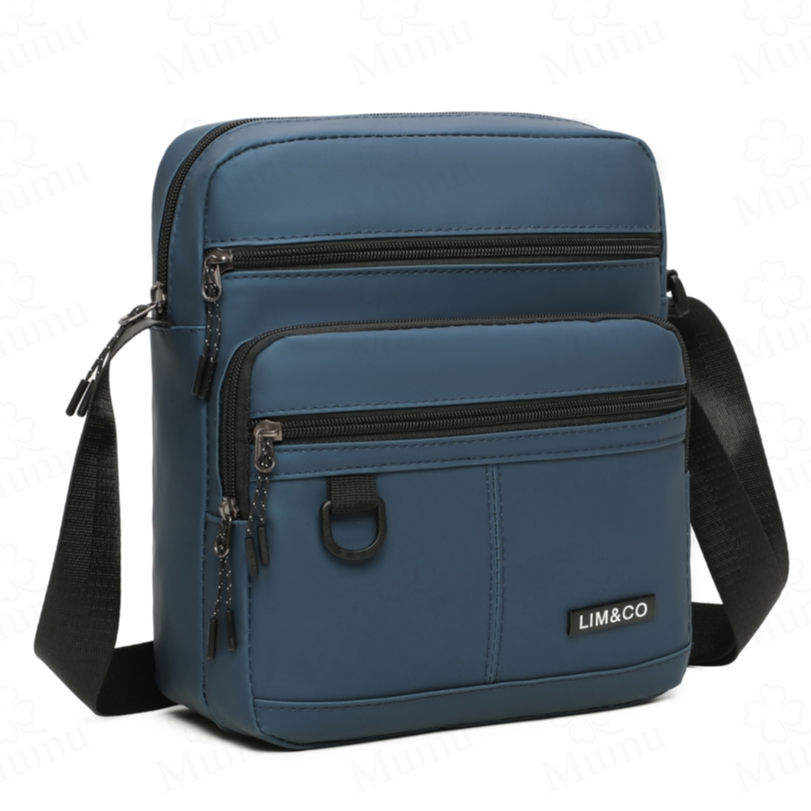 【High-End Mumu】7057 Men's PU Leather Shoulder Bag Unisex Sling Bags For ...