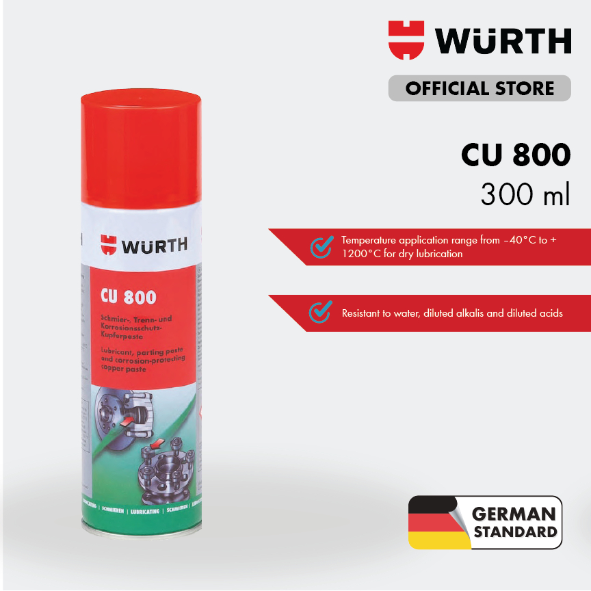 Wurth Premium Copper Spray CU 800 300 ml (Lubricating/Adhesive ) | Shopee Philippines