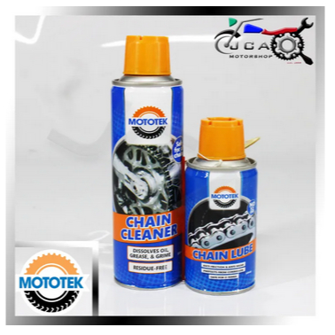 ORIGINAL MOTOTEK CHAIN LUBE AND CHAIN CLEANER WITH FREE MOTOTEK HIGH ...