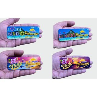 Rectangle Design - I love El Nido Palawan Rubber Ref Magnet Souvenir ...