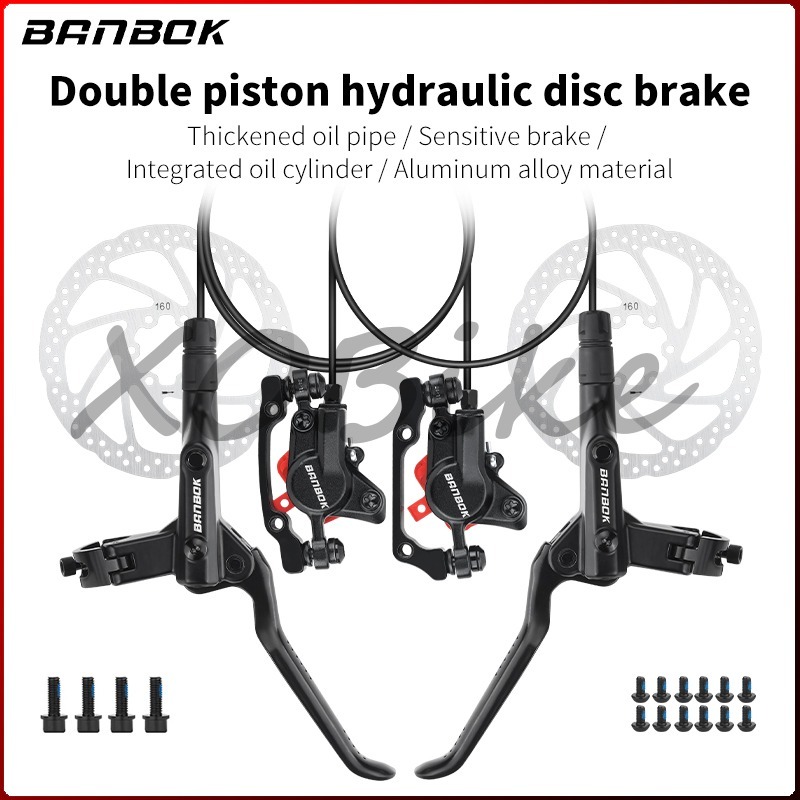 BANBOK MTB Bike Hydraulic Disc Brakeset Bicycle Bilateral Brake Front ...