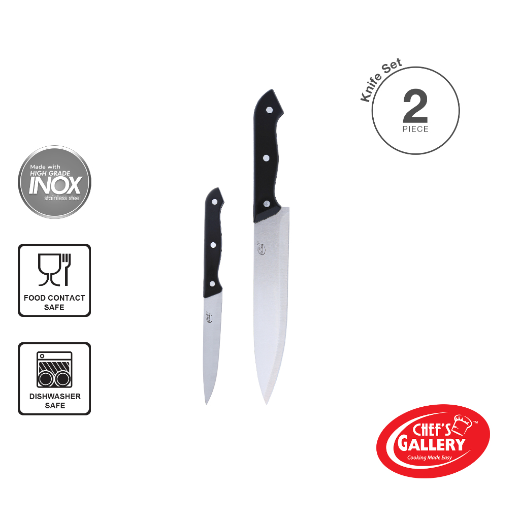 Chef's Gallery 2-Piece Knife Set | Utility Knife 4 1/2" and Chef Knife ...
