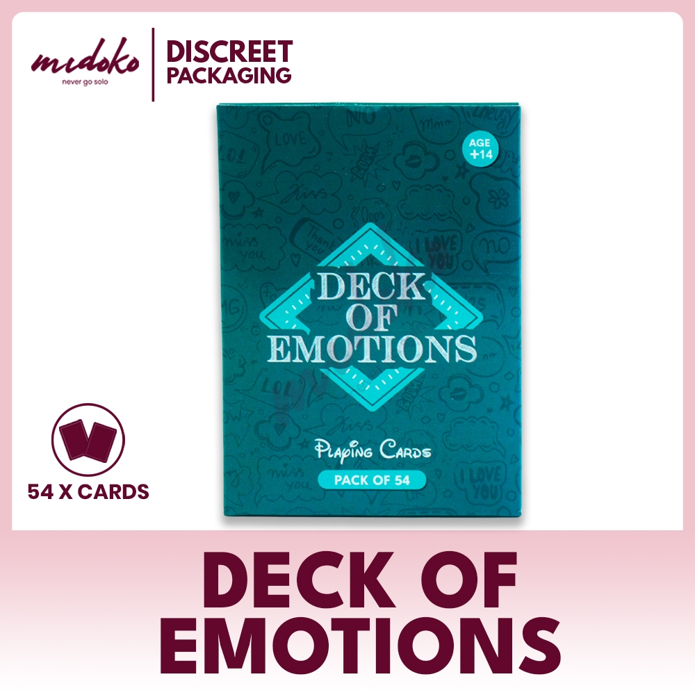 Midoko Deck of Emotions Pack of 54 Including Question Card Game ...