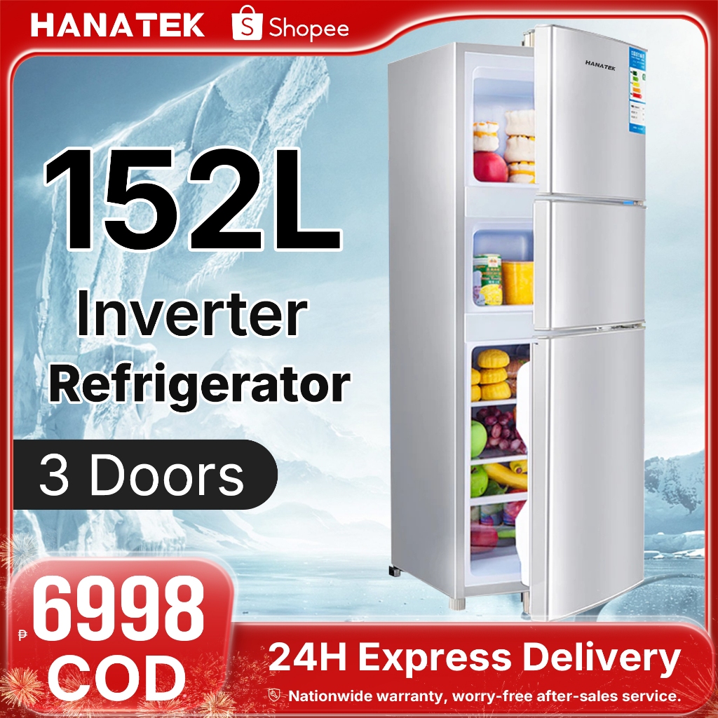 HANATEK Refrigerator With Freezer HD Inverter 2-Door Small Refrigerator ...