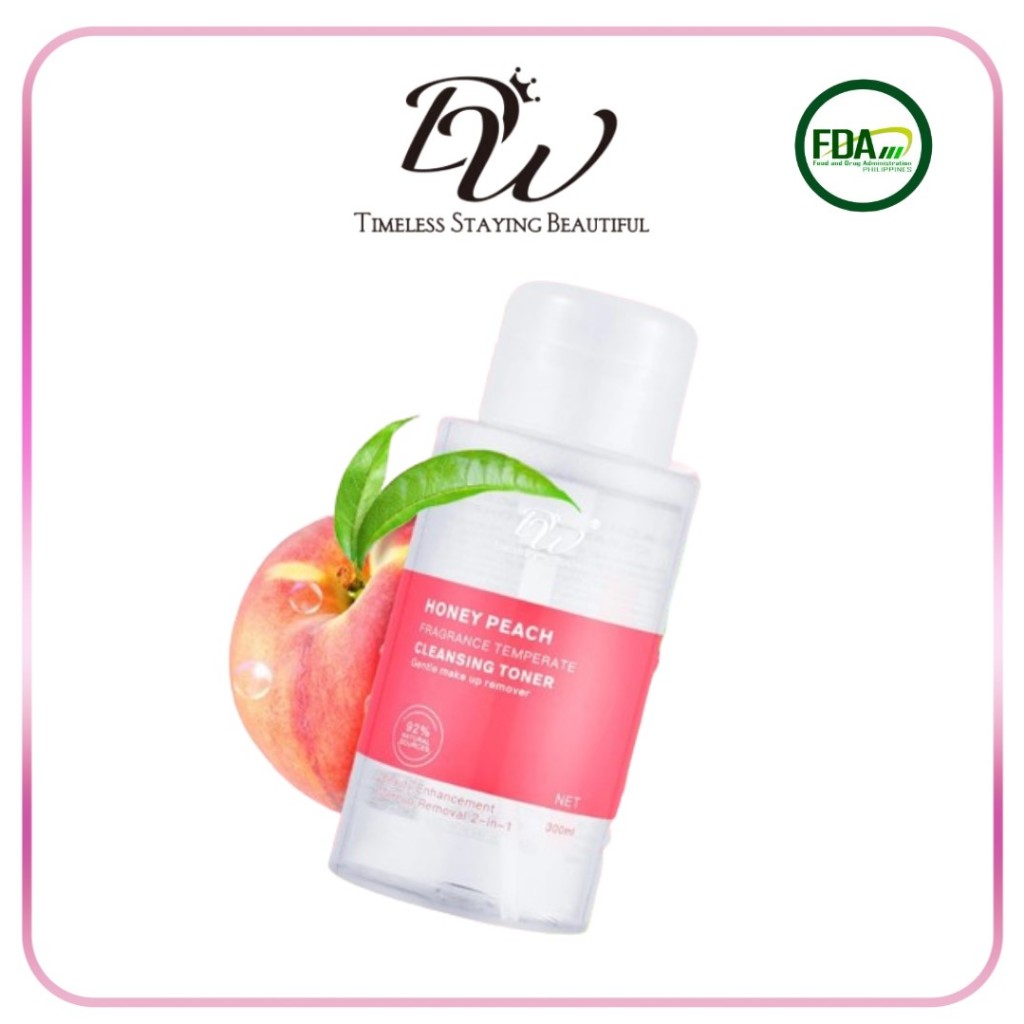 Makeup Remover Honey Peach Cleasing Toner For Lip & Eye & Face 300ml ...
