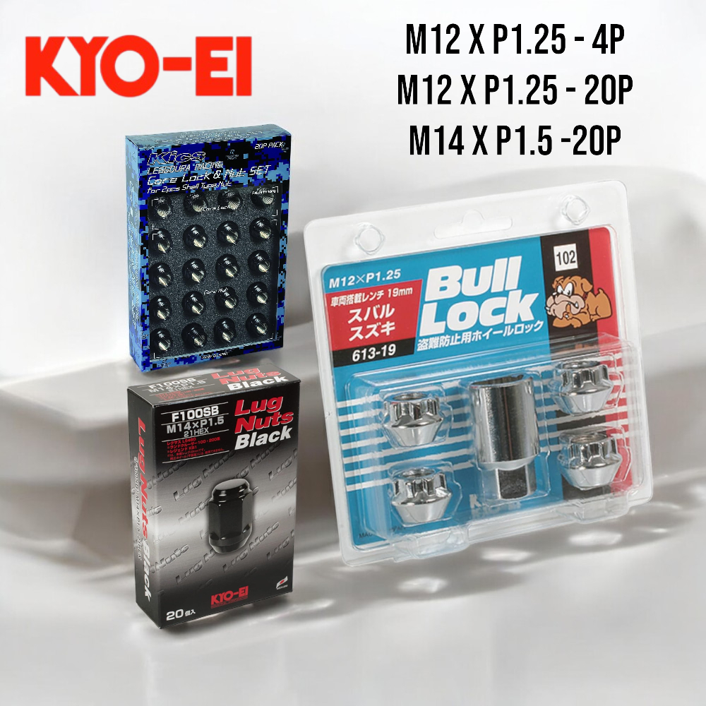 KYO-EI Lug Nut [Bag Type 21HEX] M14 x P1.5 F100SB-20PKYO-EI | Shopee Philippines