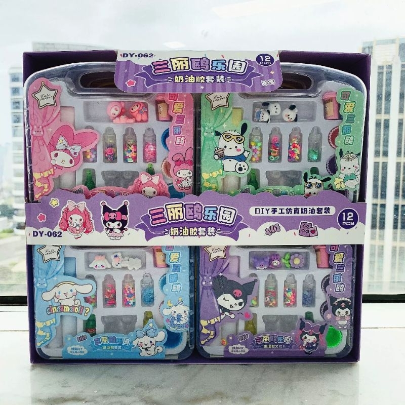 Sanrio Cartoon Cream Glue Set Children's DIY Cake Simulation Cream Glue ...