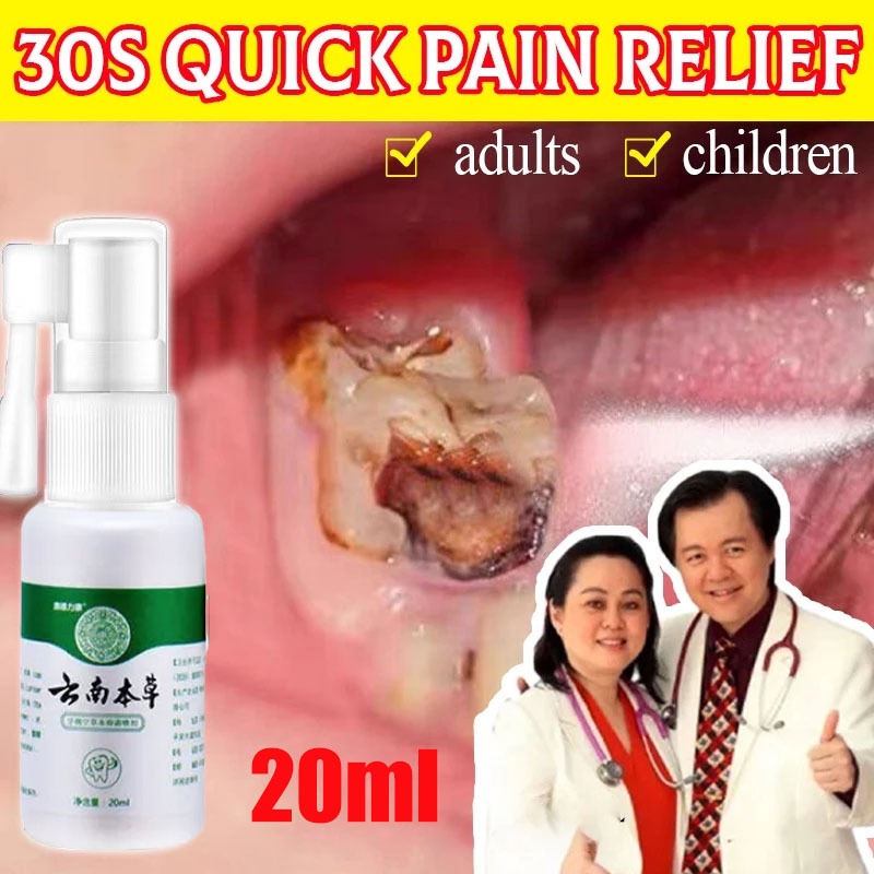 Toothache Spray Fast Pain Relief for adults & kids Periodontitis Tooth ...