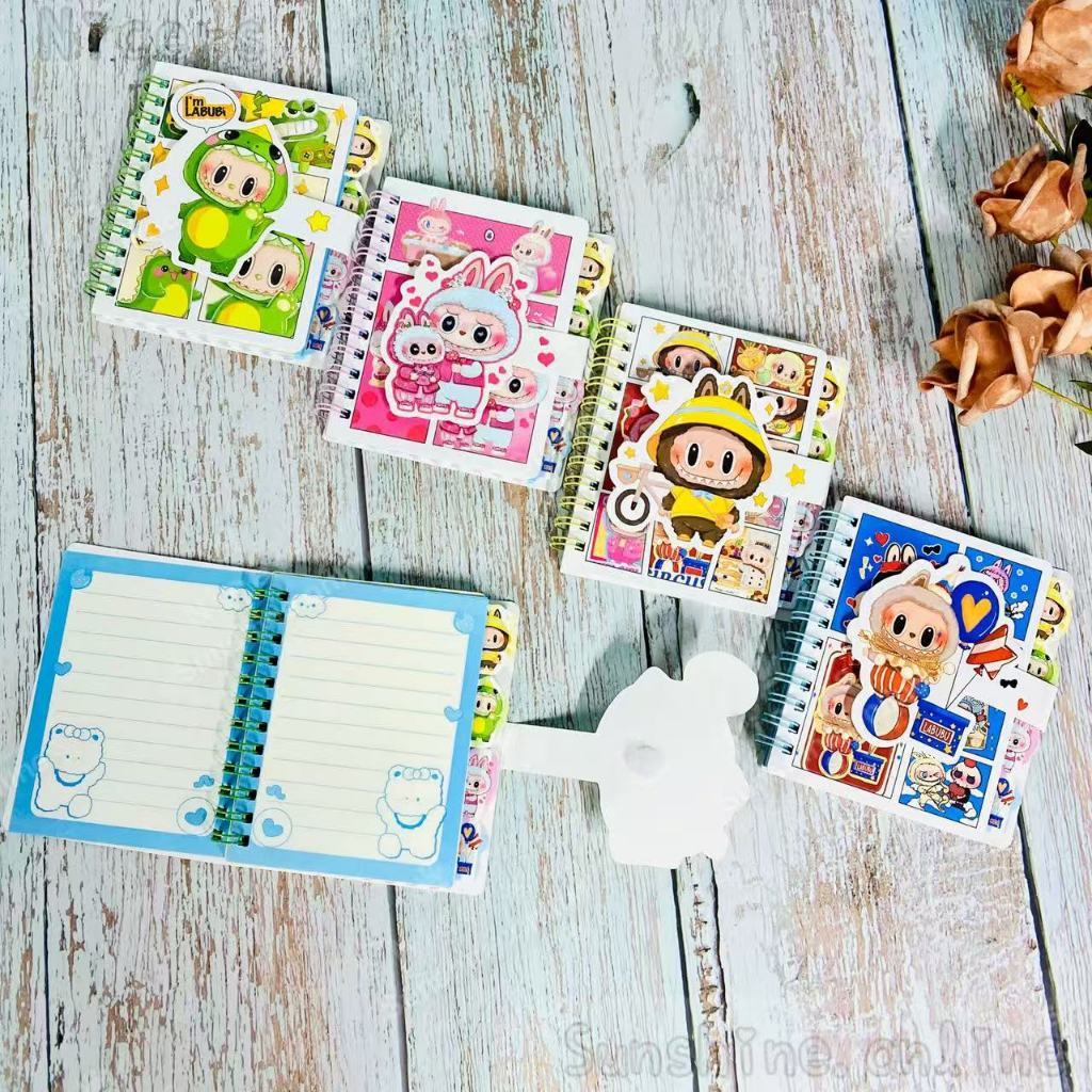 Cute Mini Portable Coil Notebook Labubu Small Notepad Daily Office ...