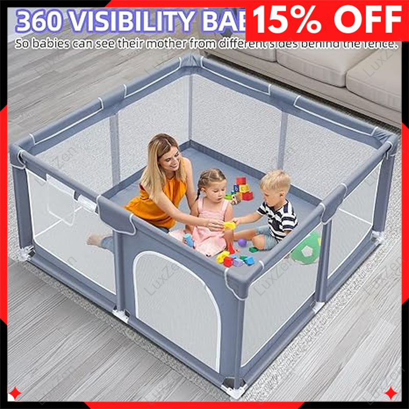 LuxZen Toddler Crawl Playpen For Baby With Free Balls And Mat Baby ...