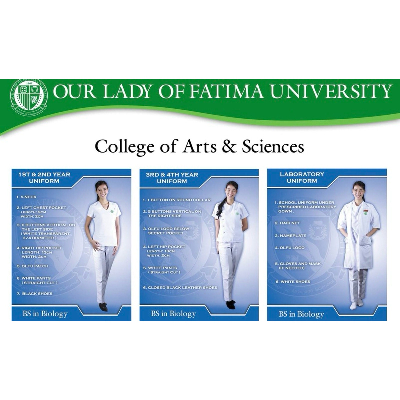QUALITY OLFU BIOLOGY UNIFORM | FAST SHIPPING | OUR LADY OF FATIMA ...