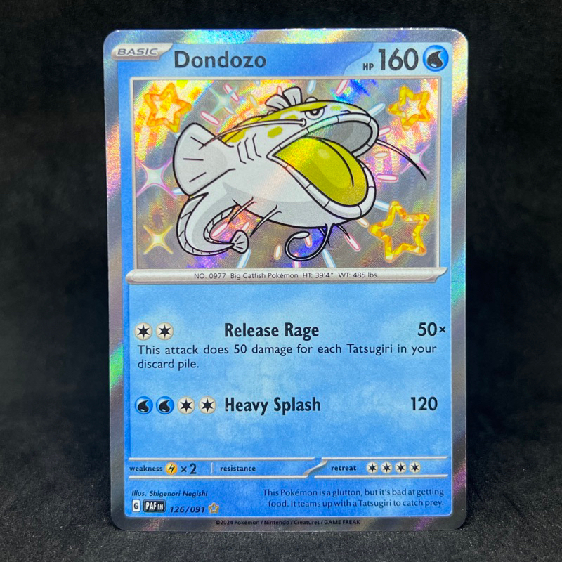Pokemon TCG Shiny Dondozo Holo Rare 126/091 2024 Scarlet & Violet ...