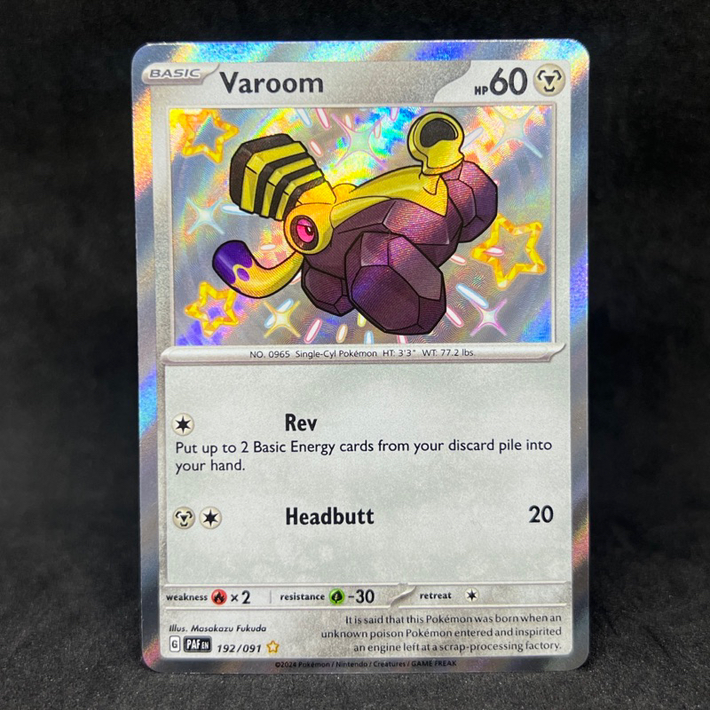 Pokemon TCG Shiny Varoom Holo Rare 192/091 2024 Scarlet & Violet ...