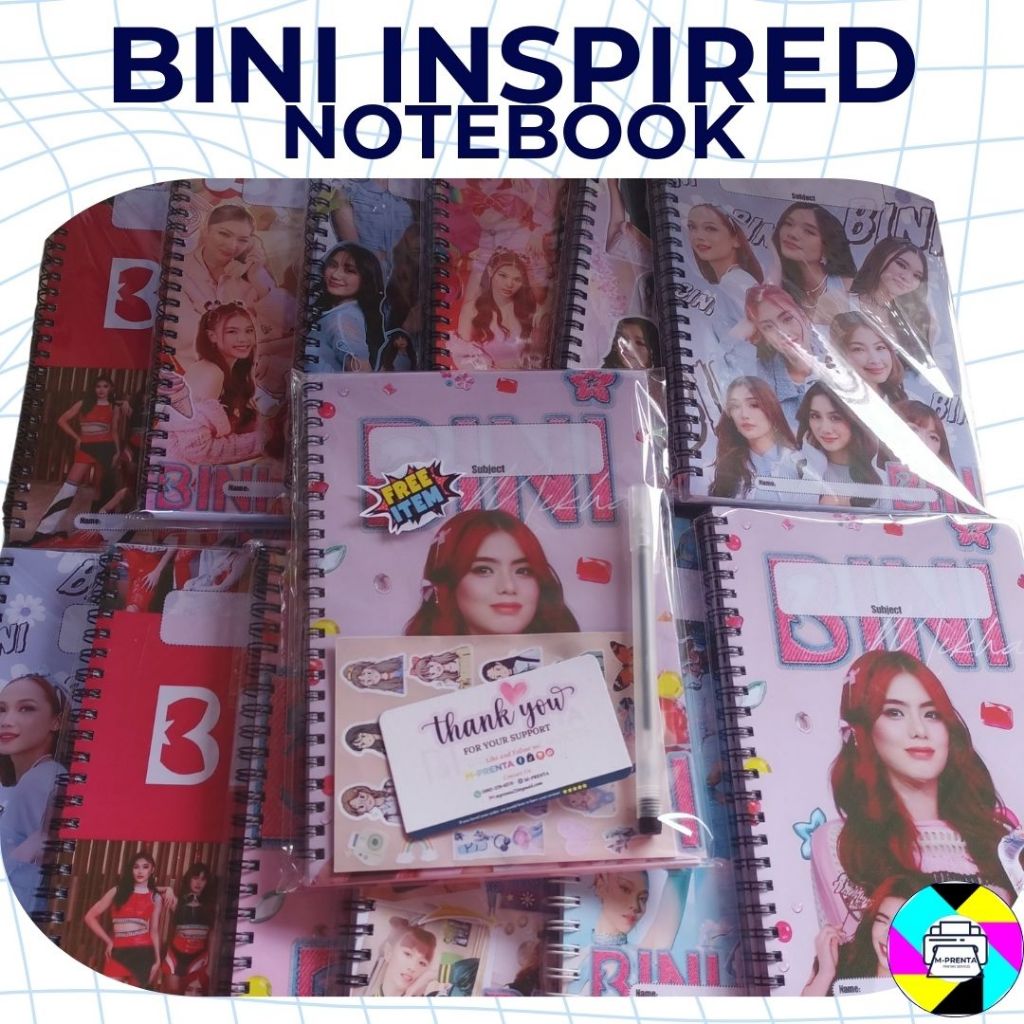 BINI NOTEBOOK | WITH NAME/SUBJECT BOX | DOUBLE LOOP WIRE BIND NOTEBOOK ...