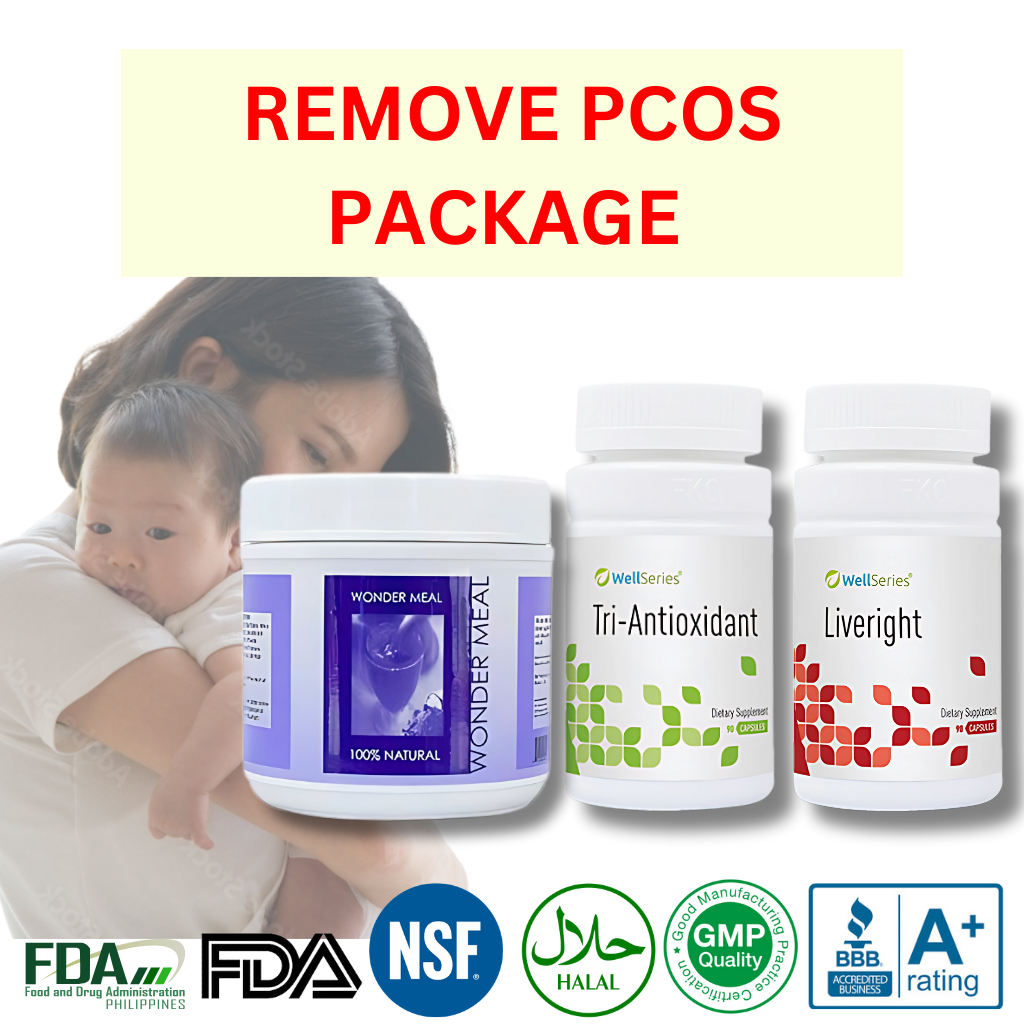 Remove PCOS Package FKC Tri-antioxidant Liveright Wonder Meal 3 Bottles ...