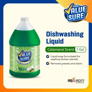 Value Sure Dishwashing Liquid – Grease-Cutting Formula (Calamansi/Lemon ...