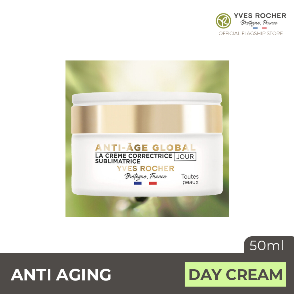 Yves Rocher Anti Age Global Correcting Day Cream- 50ml Regenerates Firm ...