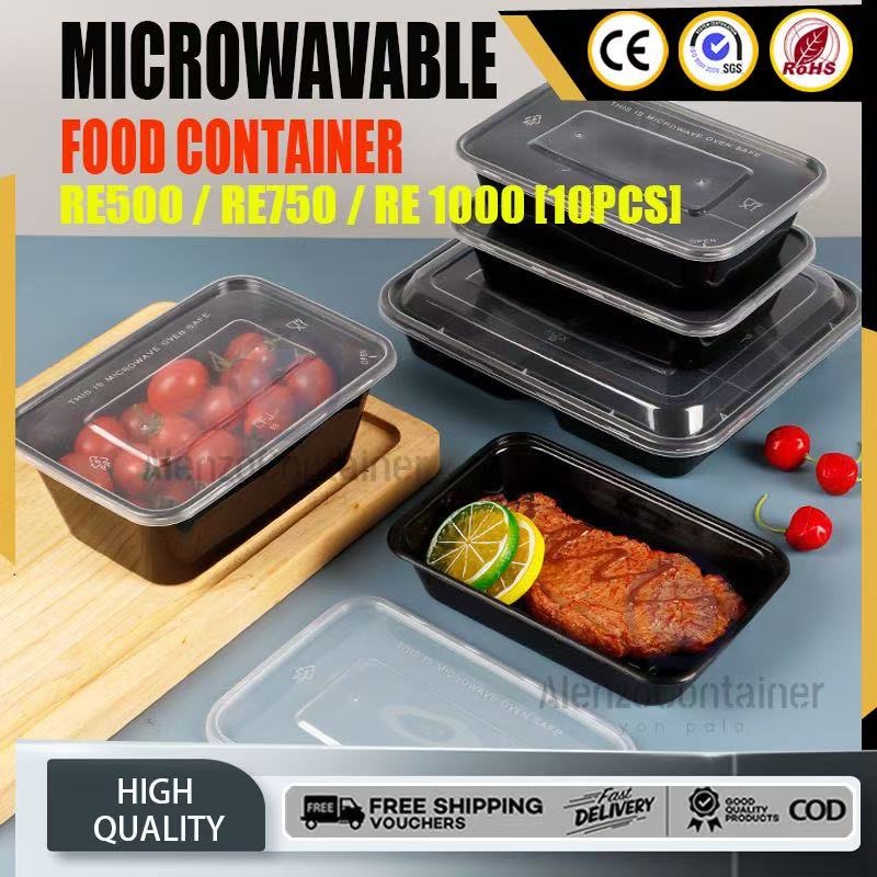 30/50Pcs Clear Plastic Container Microwavable Food Container Party Food ...