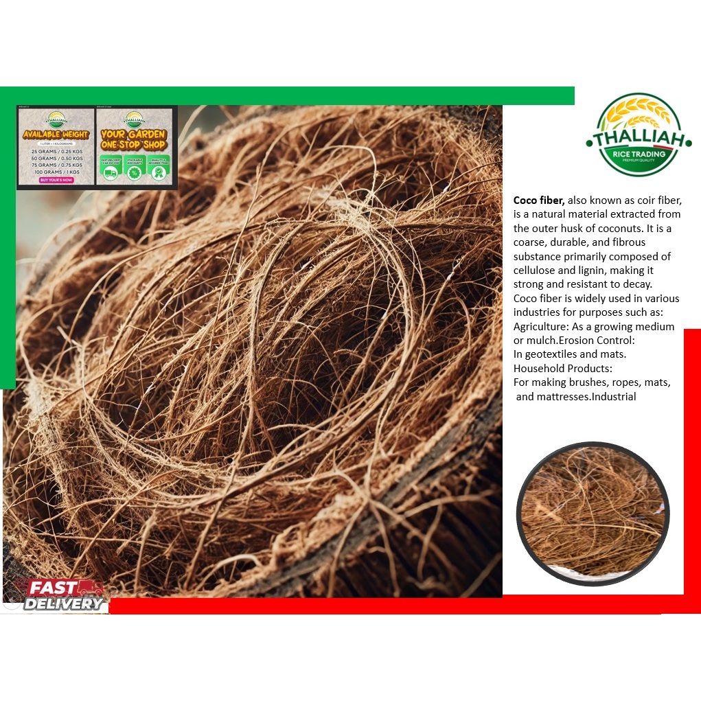 THALI Premium Natural Coco Fiber | Eco-Friendly Coir for Gardening ...