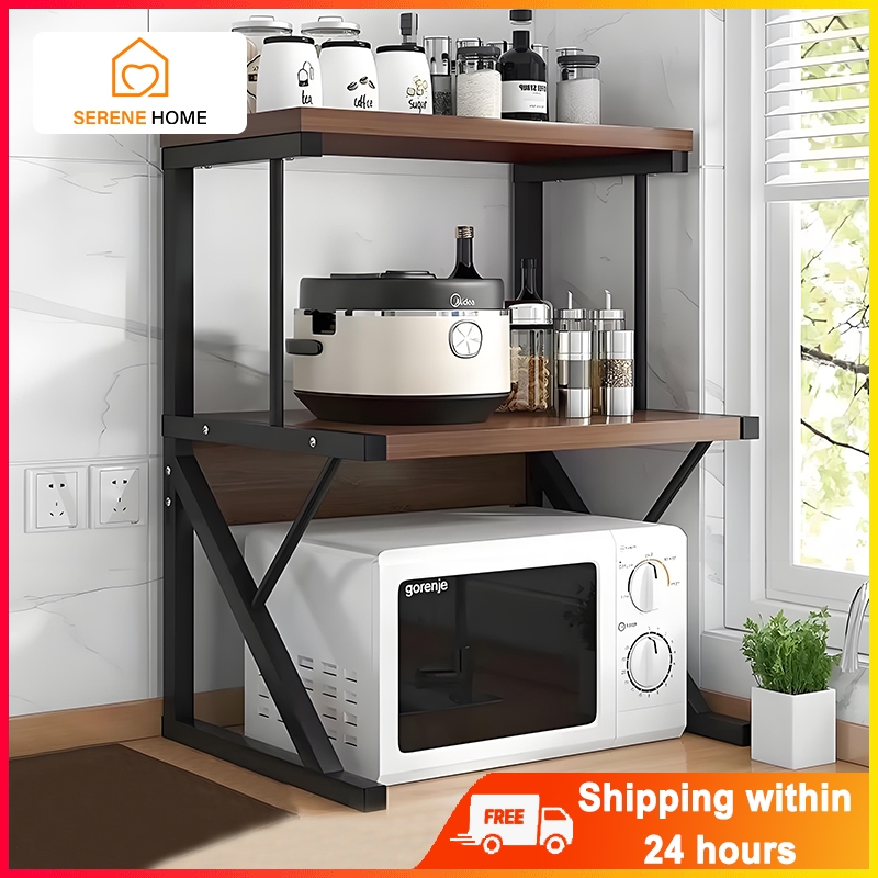Microwave Rack Kitchen Organizer Multifunction Kitchen Oven Rack Space ...