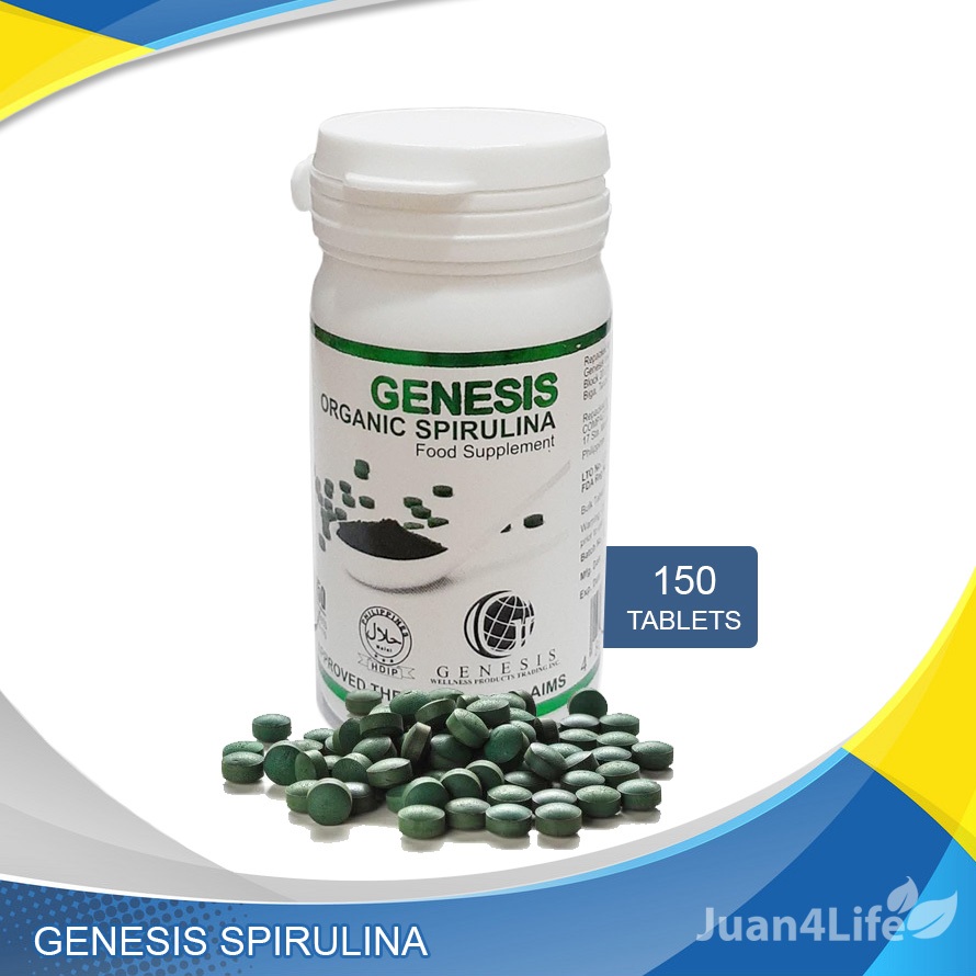 Genesis Organic Spirulina 150 Tablets x 250mg for Diabetic, Highblood ...