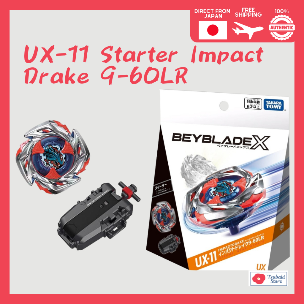 UX-11 BEYBLADE X Beyblade X Starter Impact Drake 9-60LR | Shopee ...