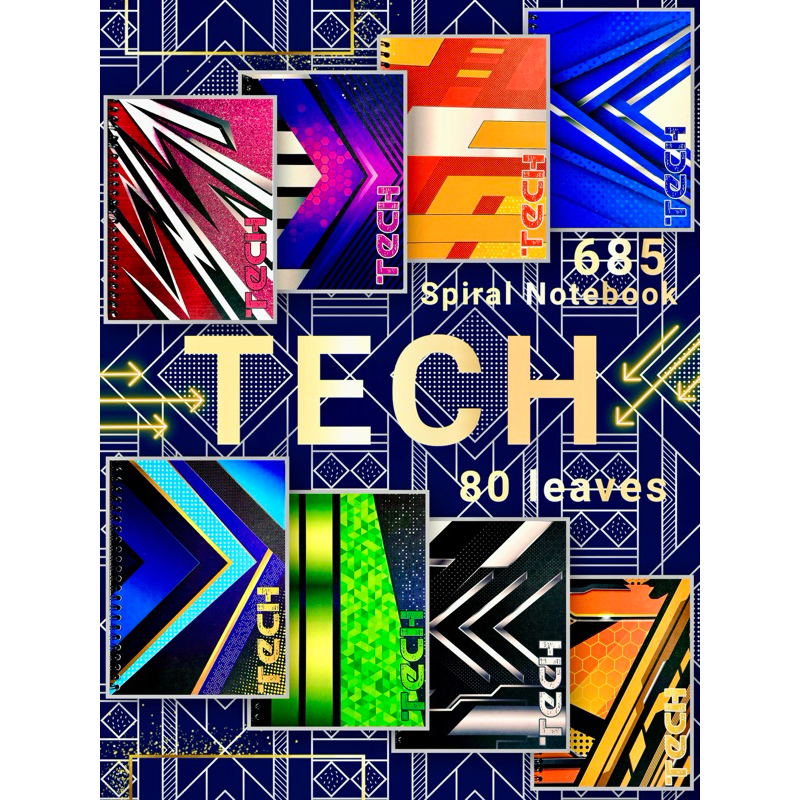FSI 685 Spiral Notebook double-loop wire TECH 60 gsm 80 leaves | Shopee ...