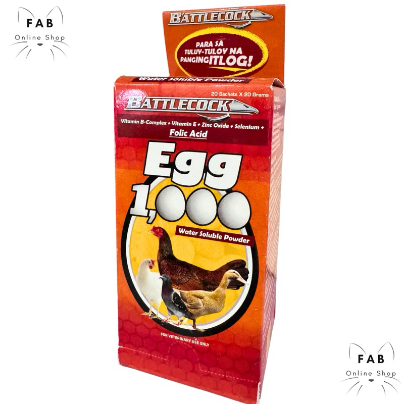 (Per Box) Battlecock Egg 1000 Water Soluble Powder (Egg Booster ...