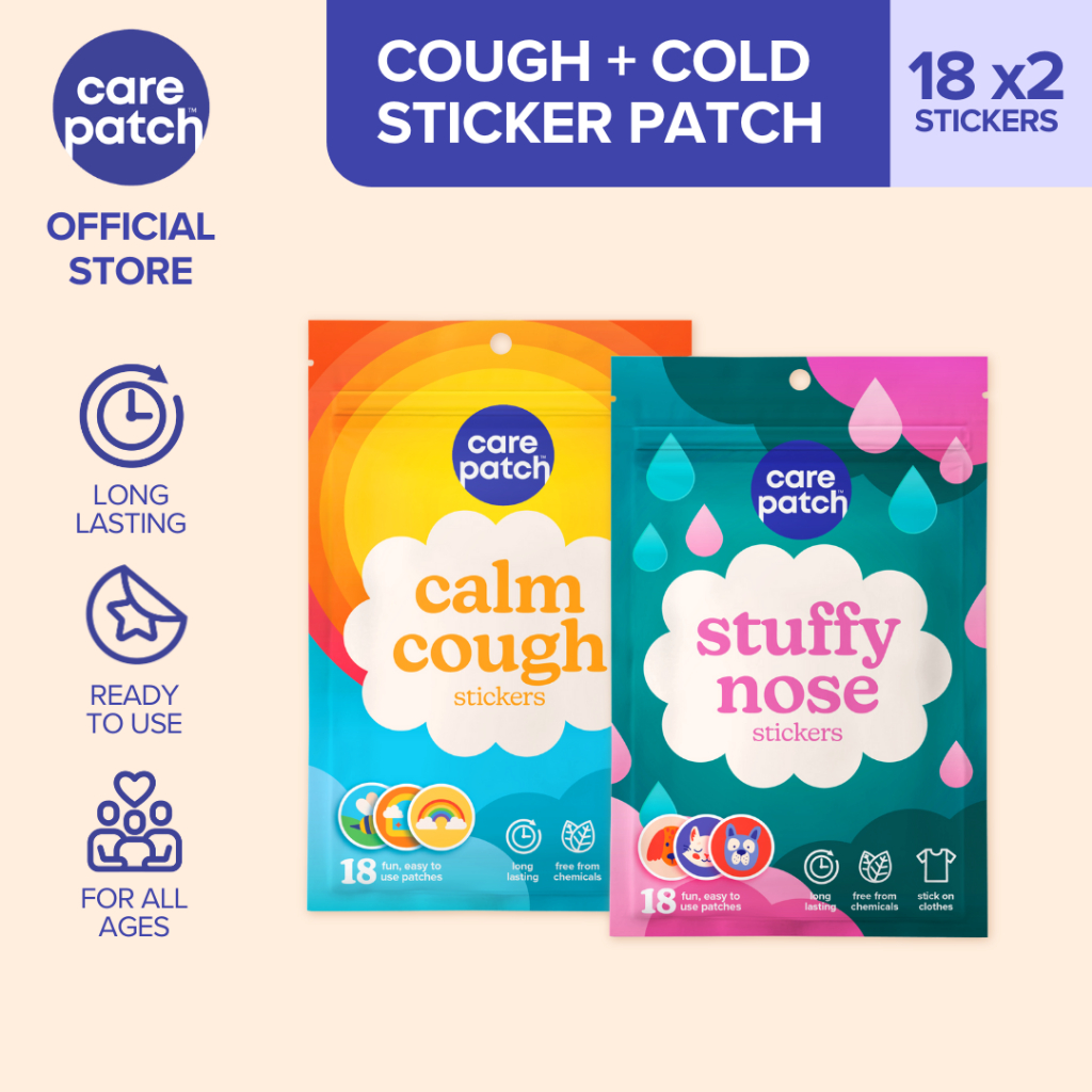 Carepatch Cough and Cold Sticker Patch Set - Calm Cough and Stuffy Nose ...