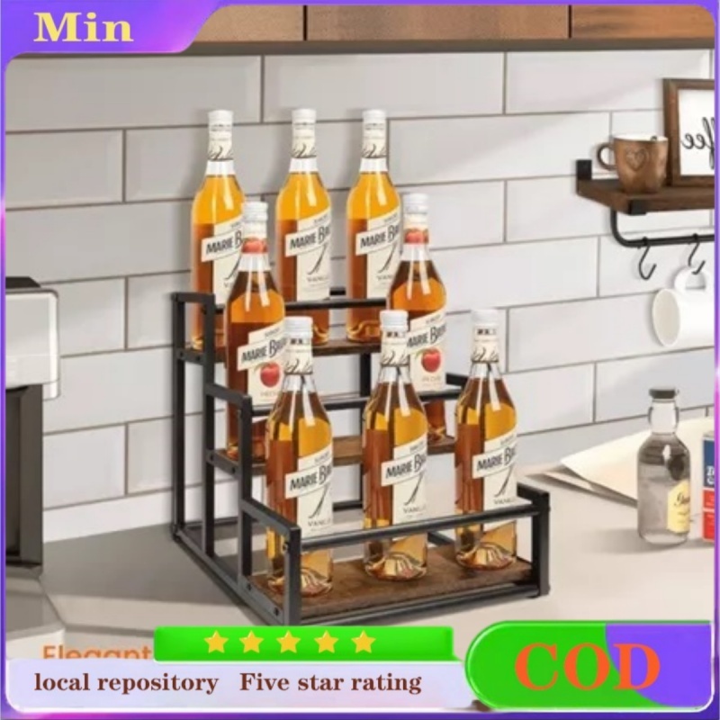 Coffee Syrup Rack Organizer Spice Rack Pump Rack Wine Storage Stand Bar ...