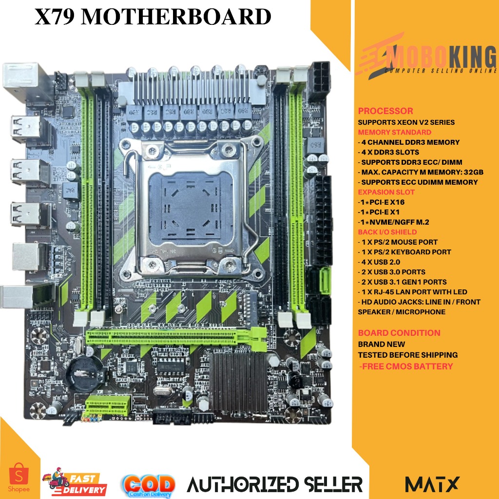 Brand New X79 Motherboard LGA 2011 DDR3 Ecc 128GB Mainboard USB 3.0 ...