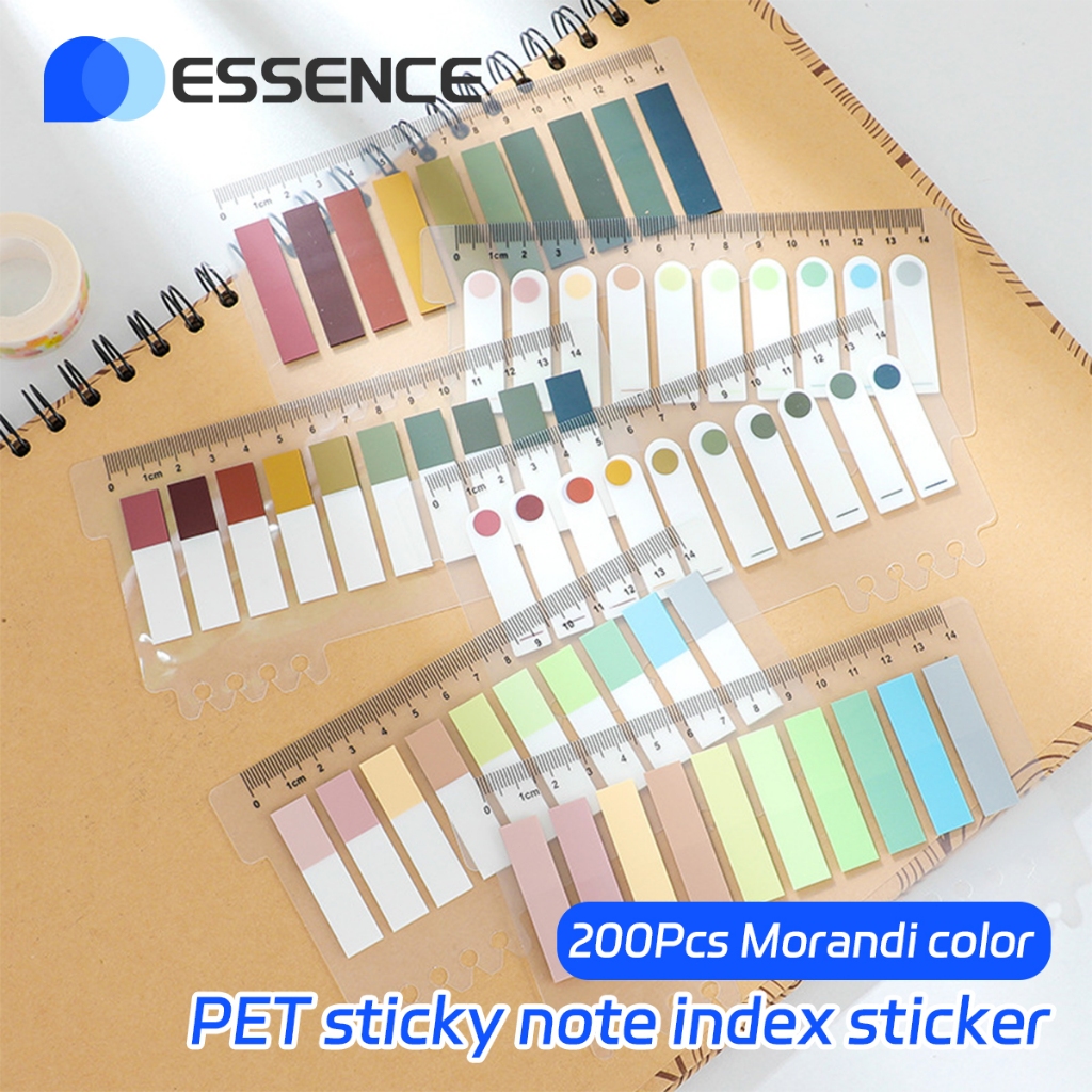 200pcs colorful sticky note memo pad label sticker bookmarks notepad ...