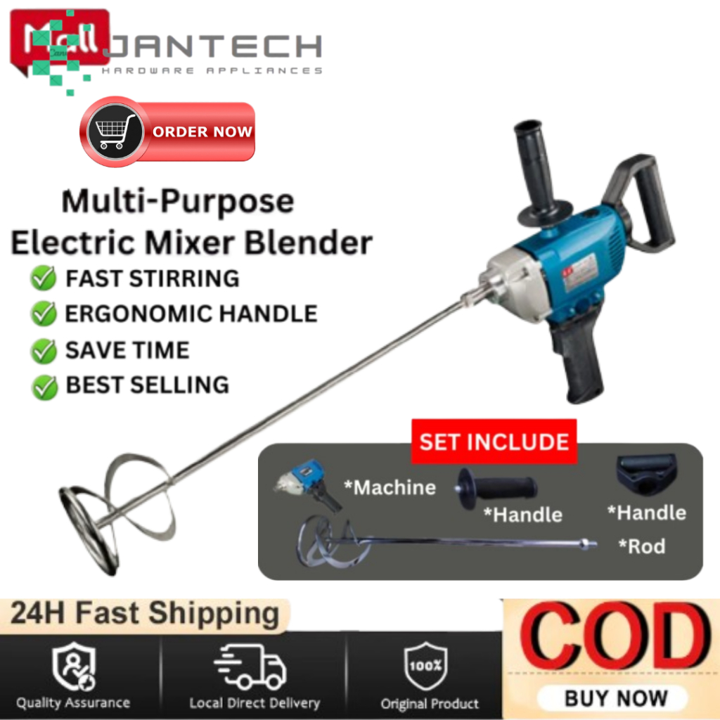 2000W Multifunctional Electric Mixer Blender Cement Concrete Paint ...