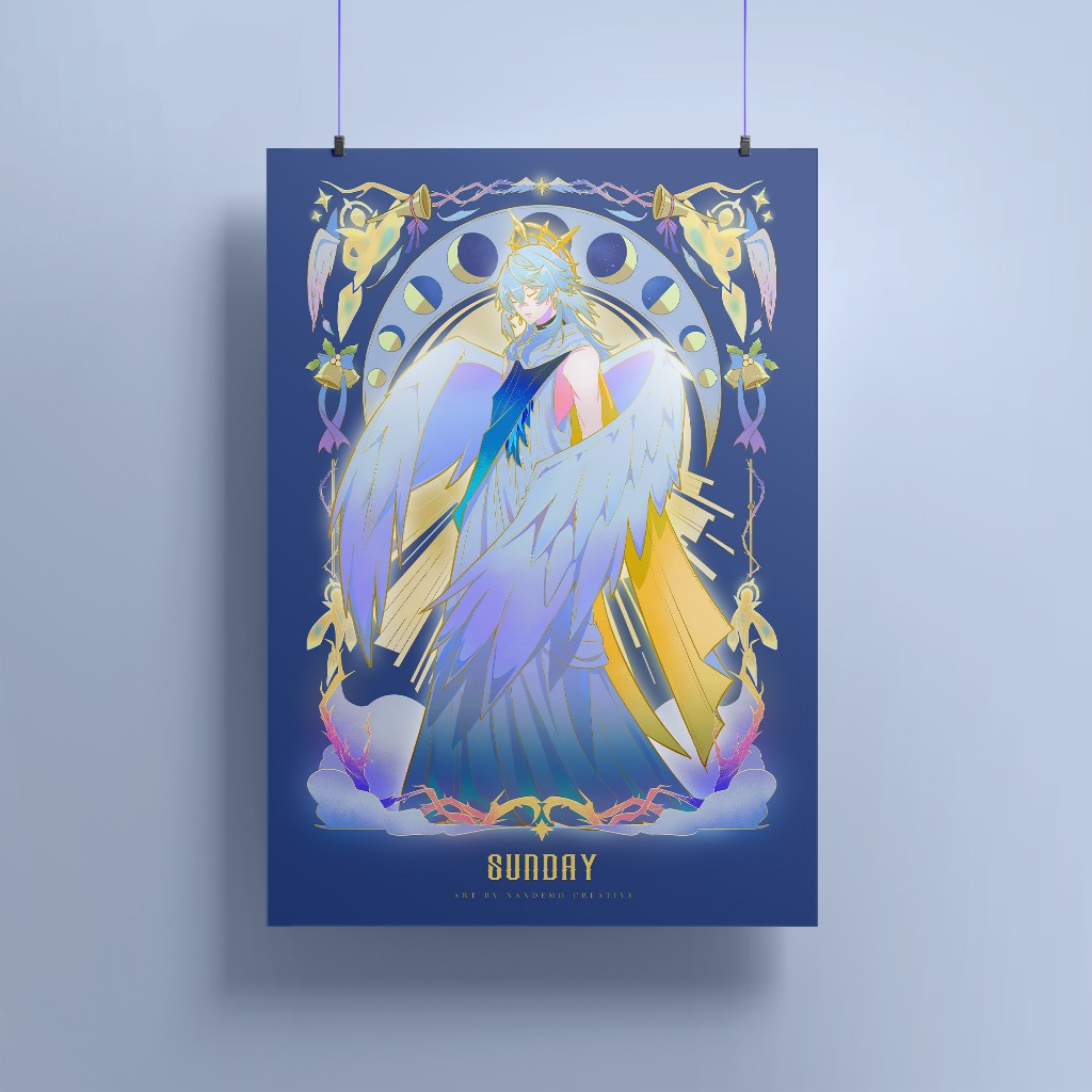 Honkai Star Rail - Sunday - Goddess Series Art Print - Art Nouveau ...