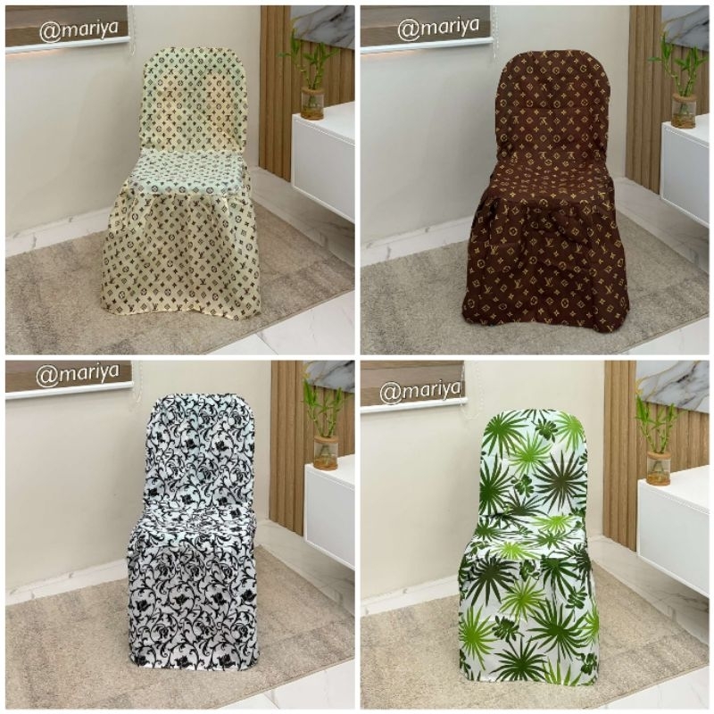 Printed Monoblock Chair Cover Standard Size | Shopee Philippines