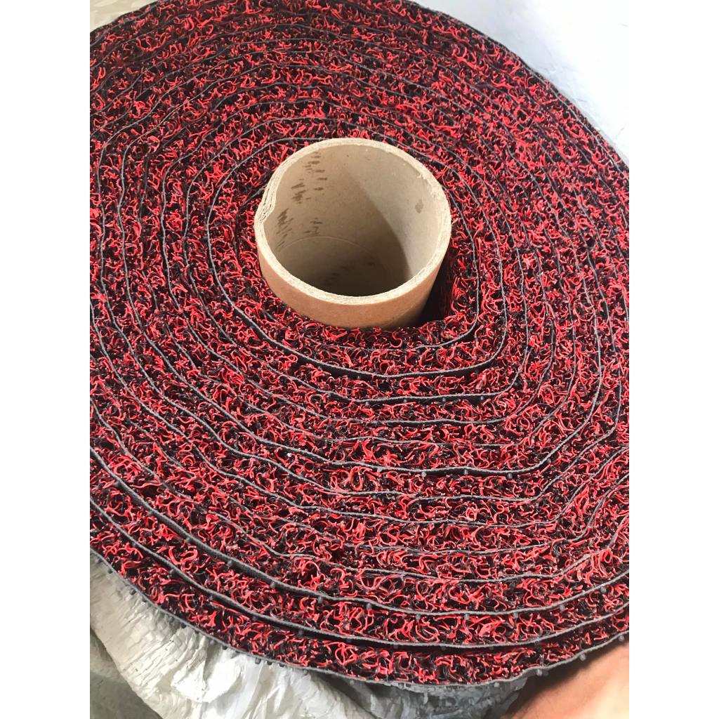 RED/BLACK COIL MATTING, SPAGH MATTING 10mm spike backside | Shopee ...